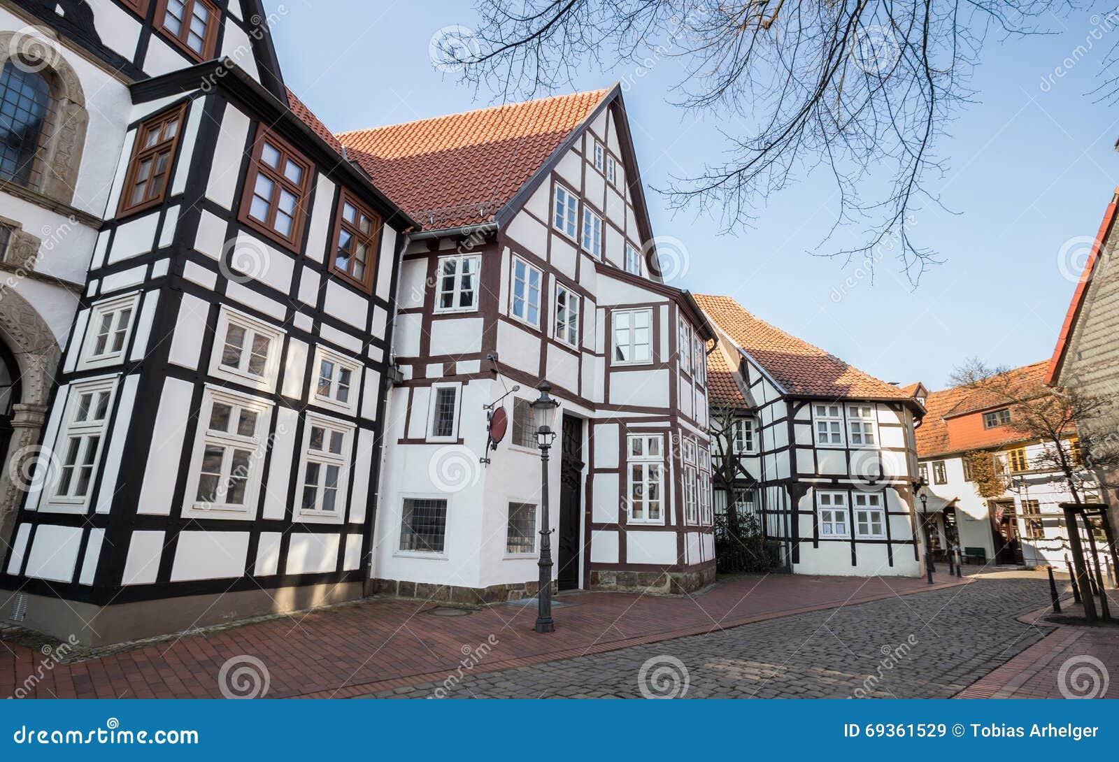 Historic Houses in Minden Germany Stock Image - Image of region, river ...