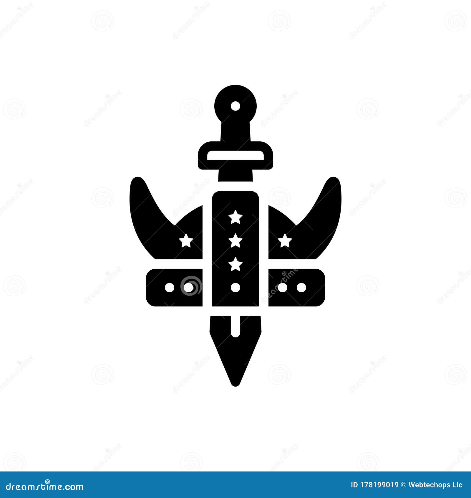 Black Solid Icon for Historic, Mythological and Emperor Stock Vector ...