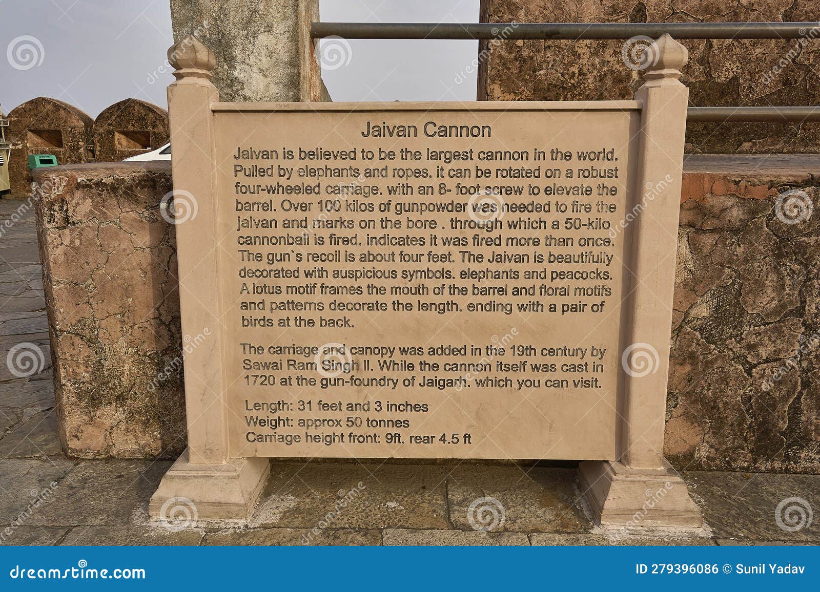 Historic Information Board for Jaivan Cannon Editorial Photo - Image of ...