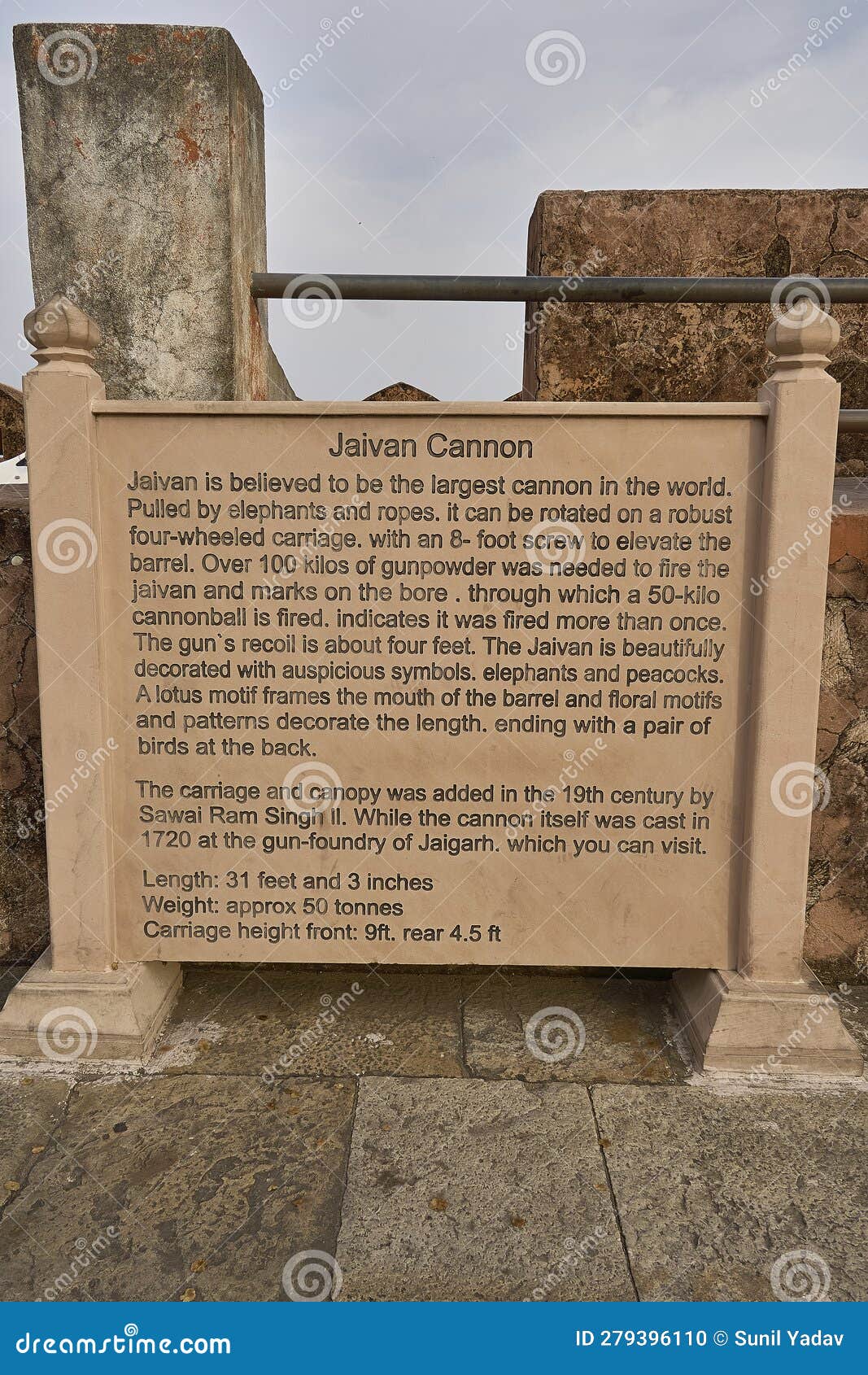 Historic Information Board for Jaivan Cannon Editorial Image - Image of ...
