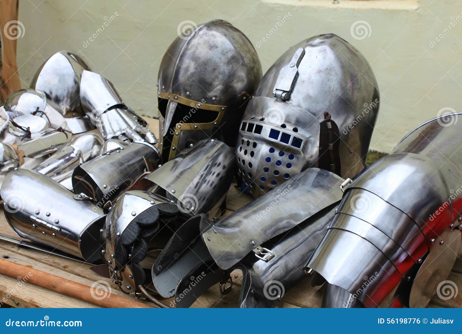 Historic Iron Armor Closeup Stock Photo - Image of protective, mail ...