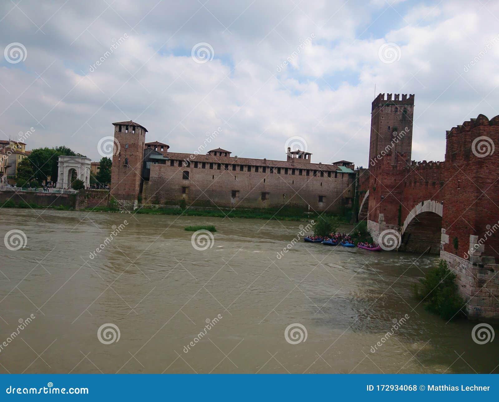 Historic Italian Castle with Bridge and Water Stock Photo - Image of ...