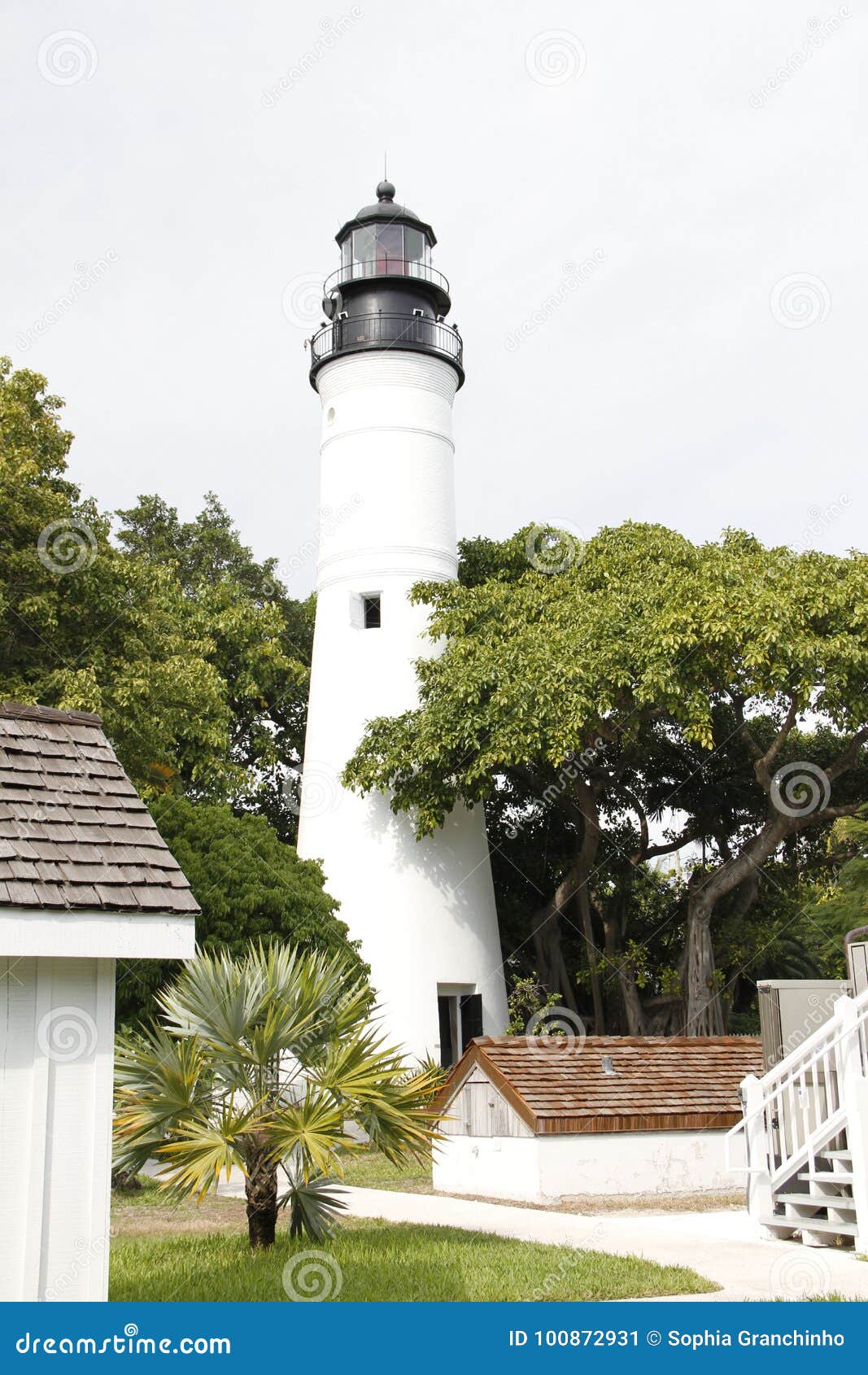 Historic Key West Lighthouse Located in Key West, Florida Stock Image ...