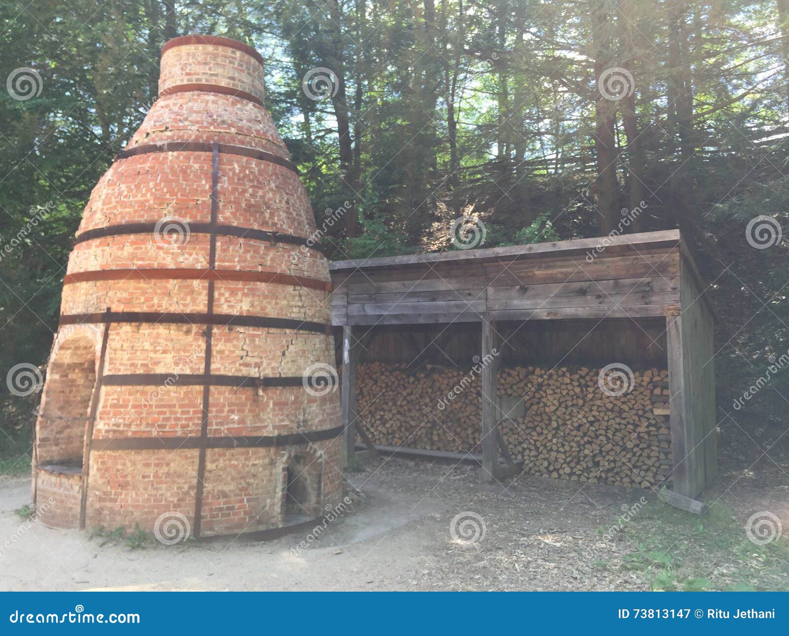Historic Kiln recreated stock image. Image of 19th, tourism - 73813147