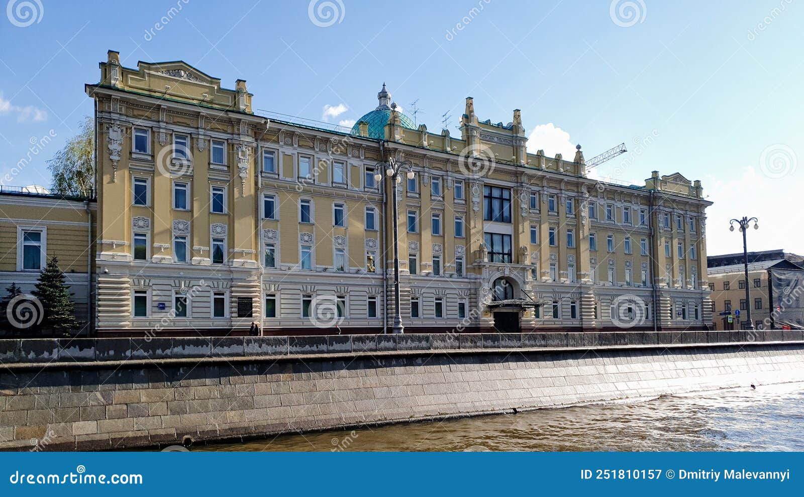 Historic Mansion at the River Shore Stock Image - Image of cityscape ...