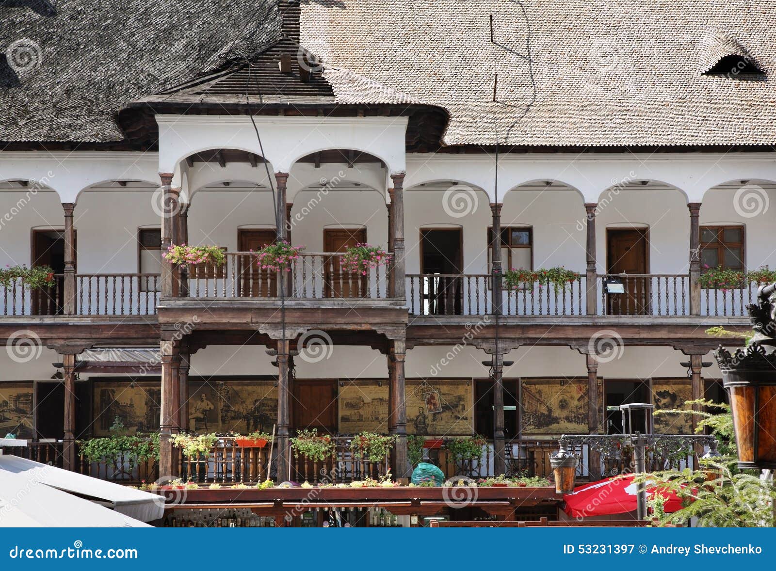 Historic Manuc S Inn in Bucharest. Romania Editorial Photography ...
