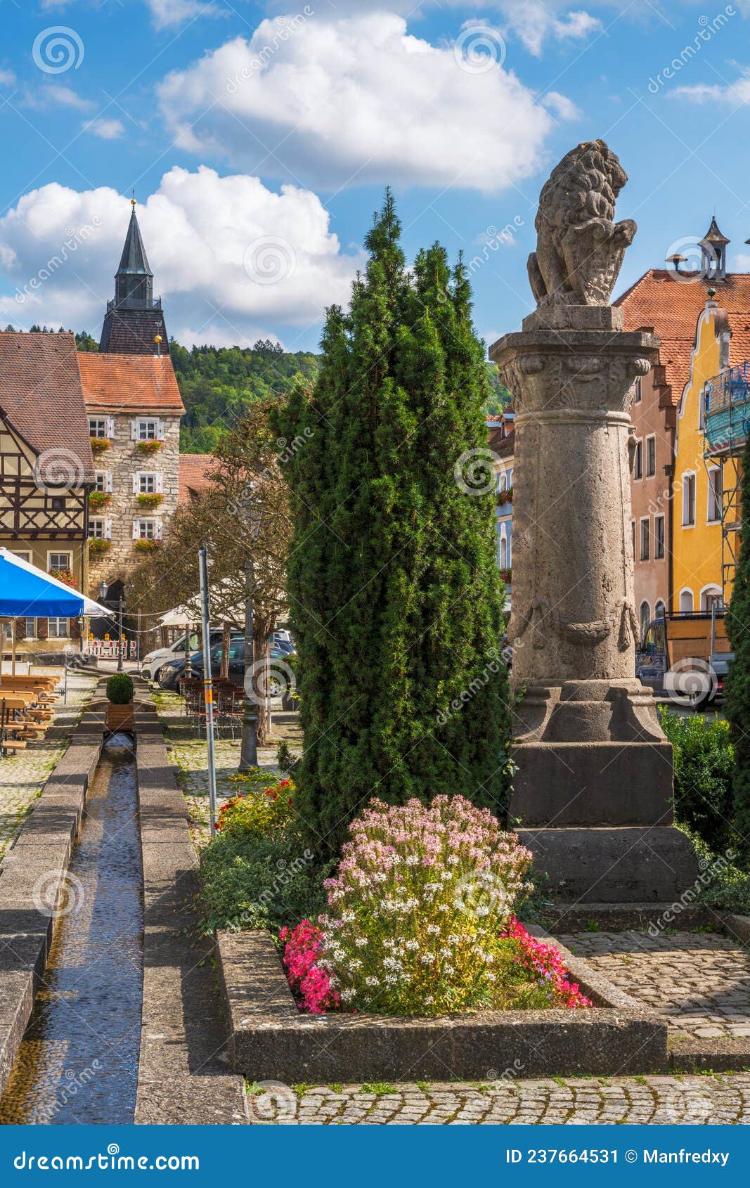 Historic Market Square in Berching Editorial Photo - Image of ...