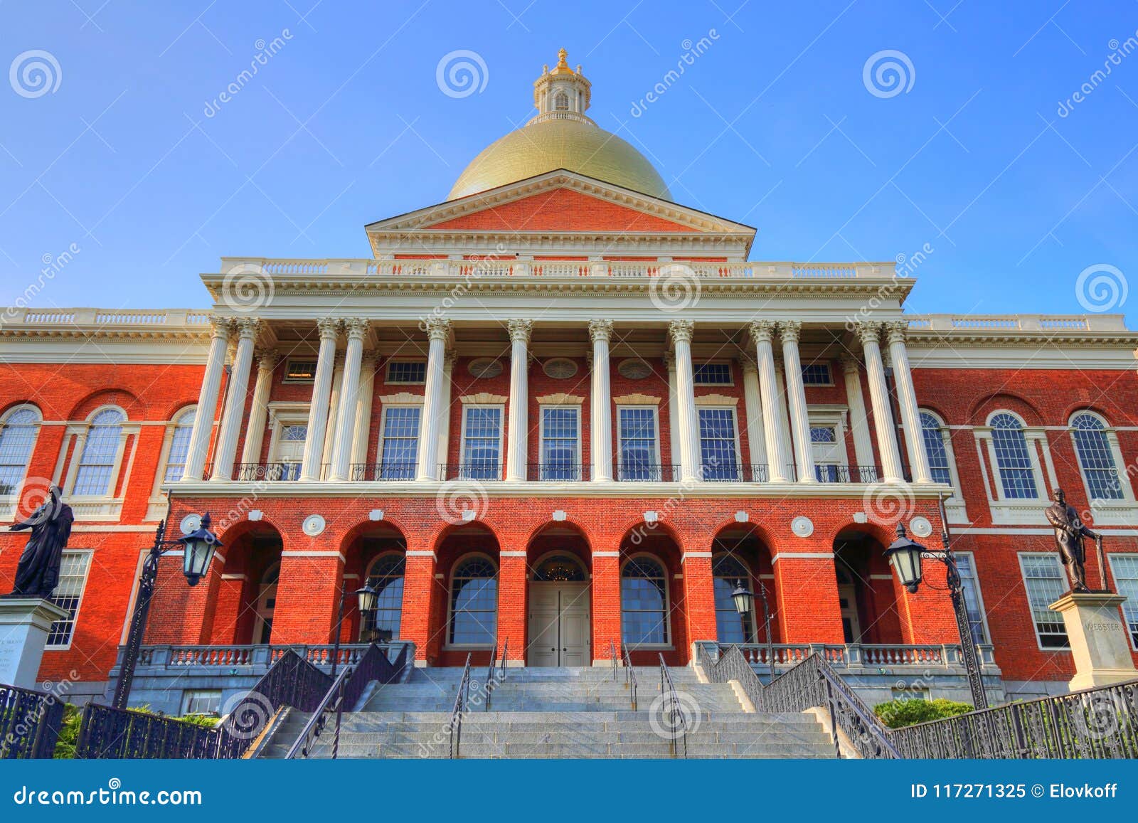 Massachusetts State House in Boston Stock Image - Image of landmark ...