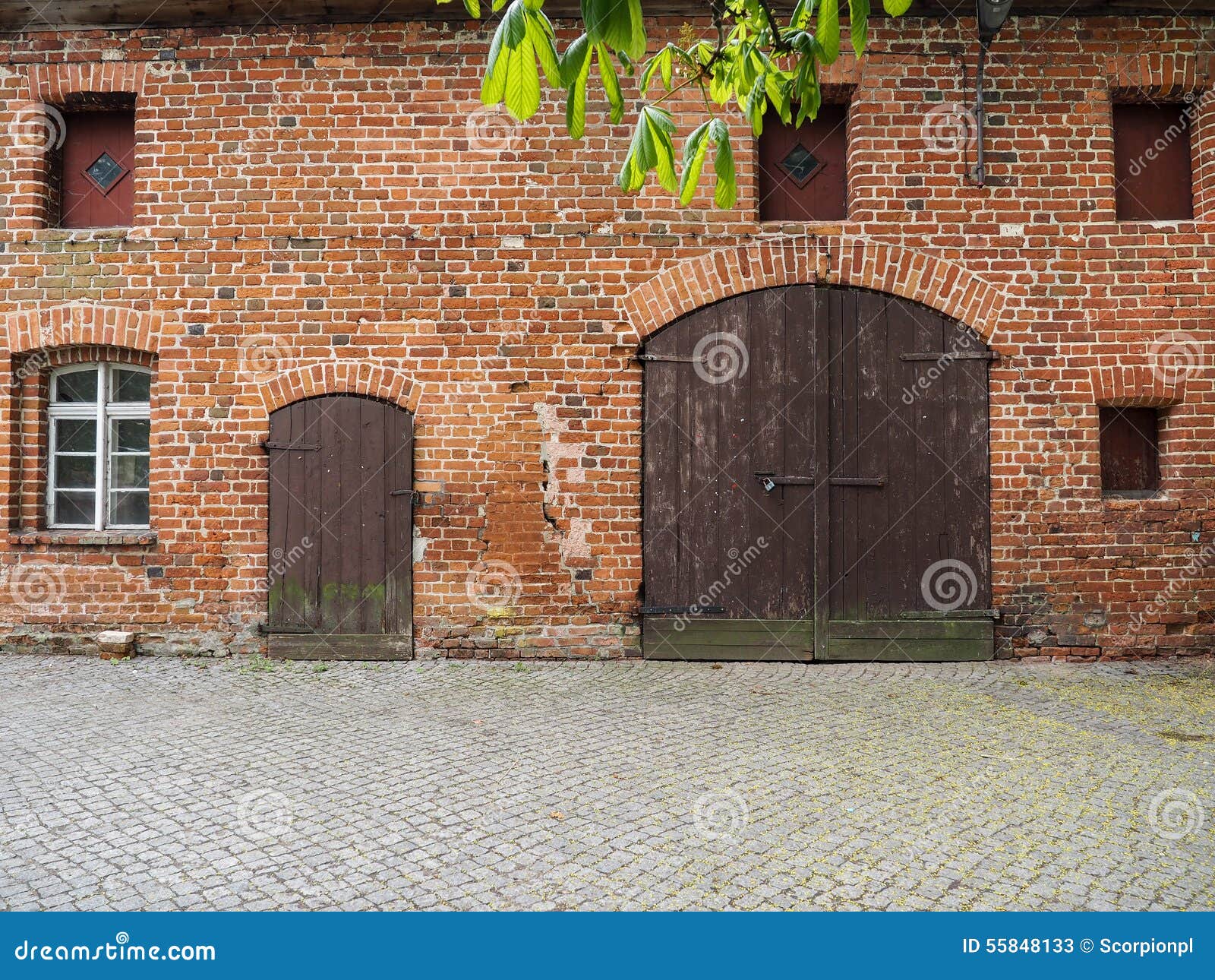 The Historic, Medieval Red Brick Building Stock Image - Image of ...