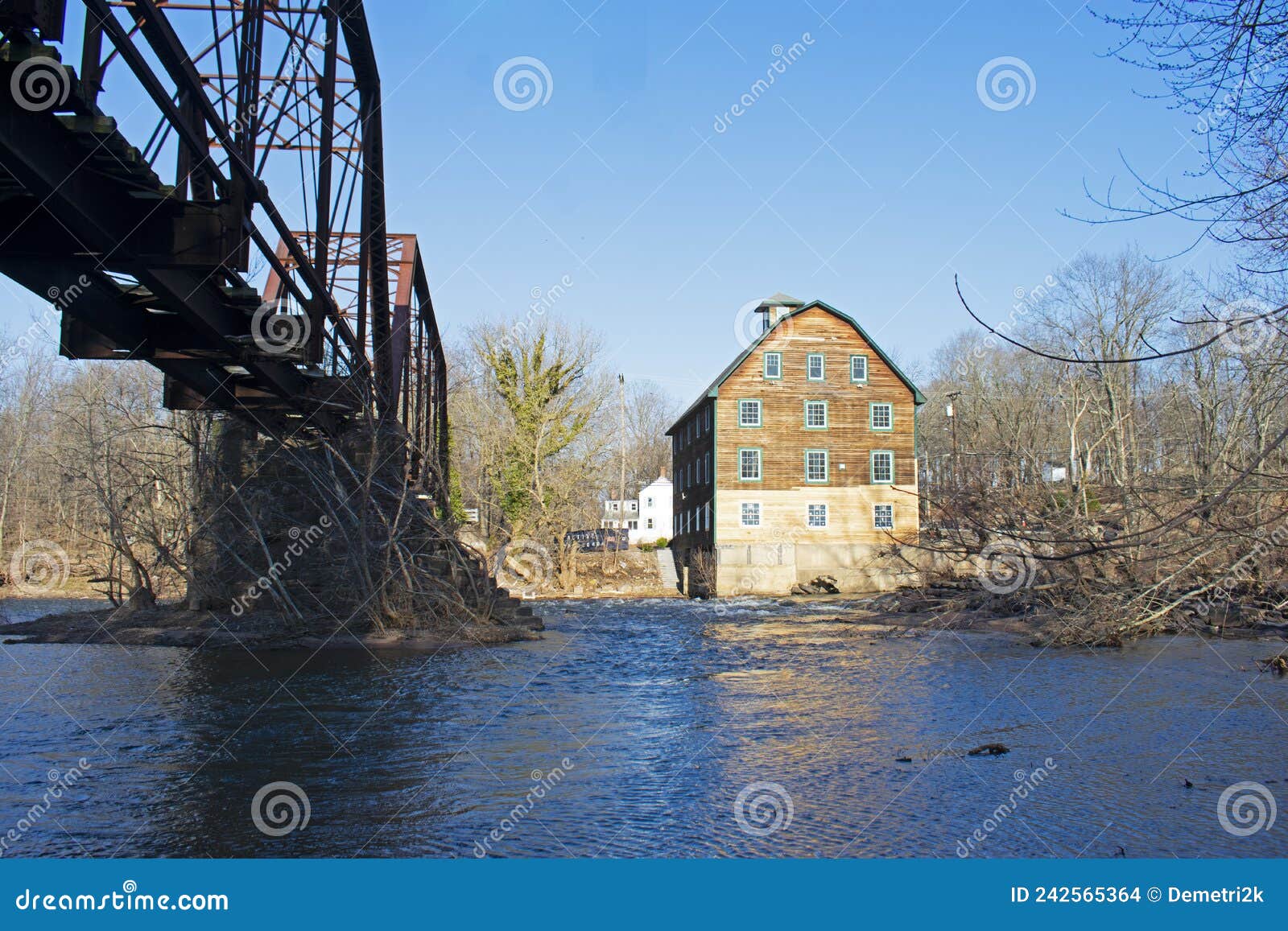 Historic Mill at Neshanic Station Stock Photo - Image of outside ...