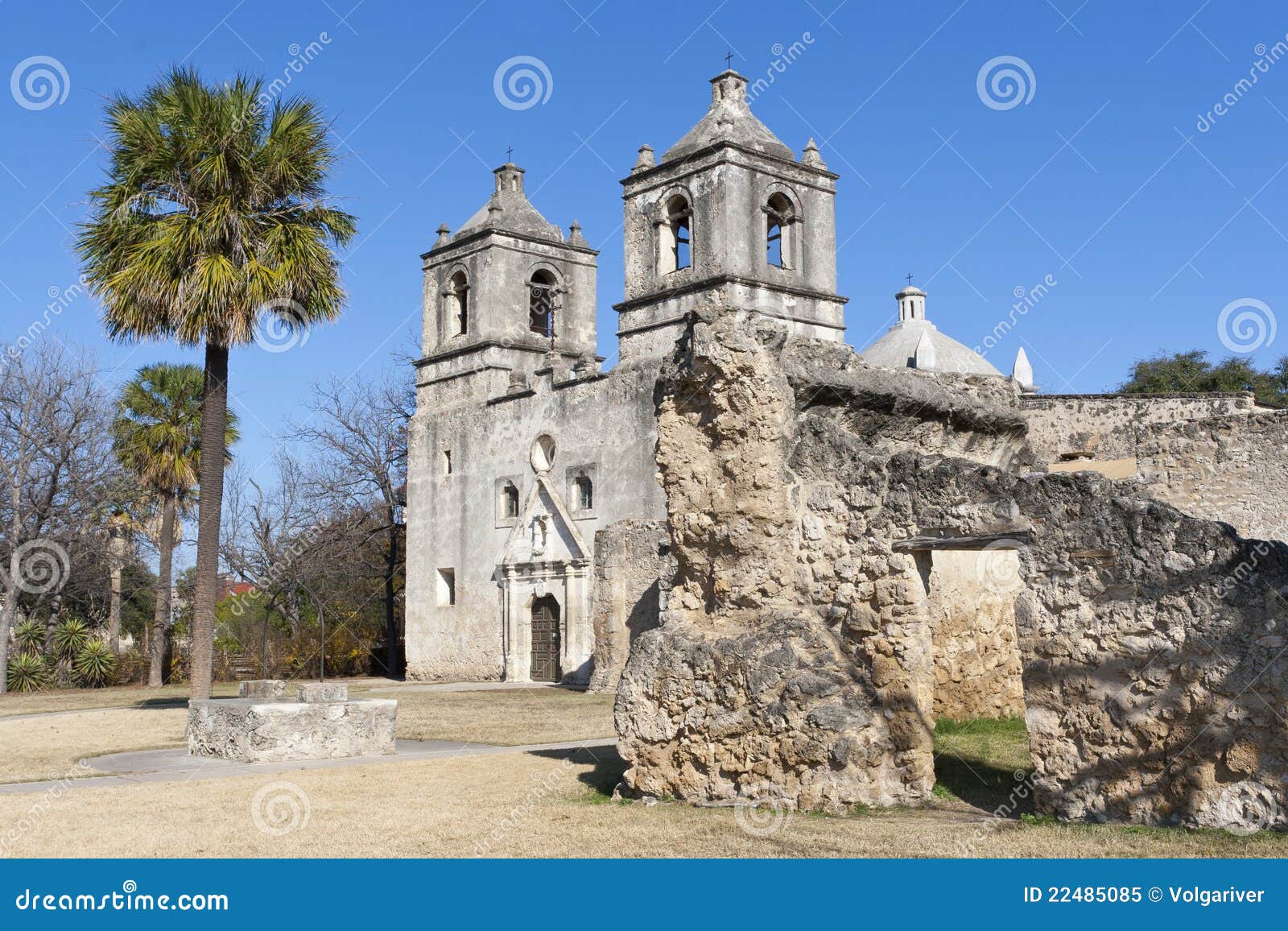Historic Mission Concepcion in San Antonio, Texas Stock Image - Image ...