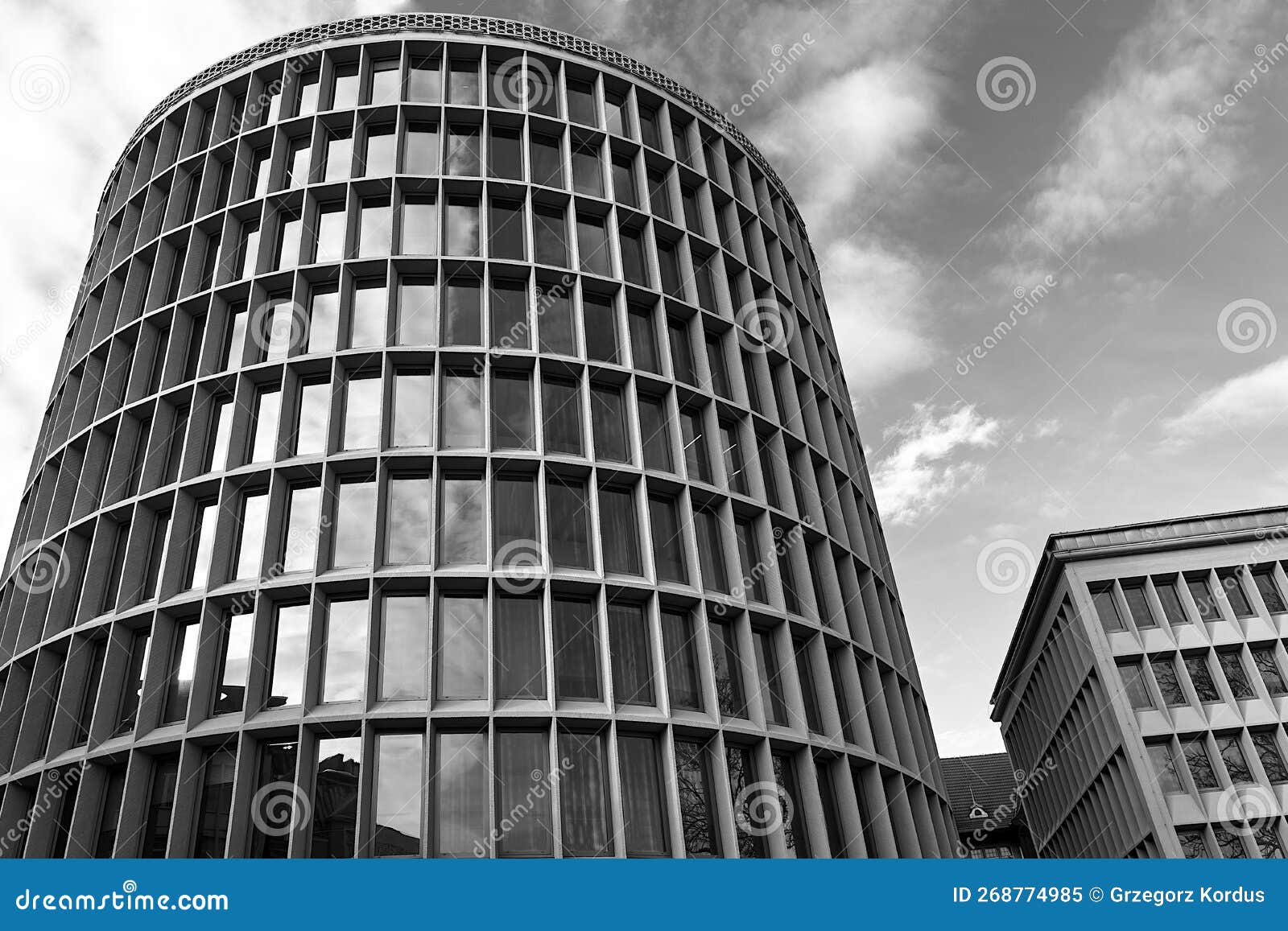 Historic, Modernist Building in the Shape of a Cylinder Stock Image ...