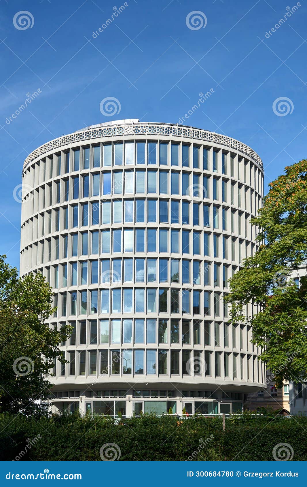Historic, Modernist Building in the Shape of a Cylinder in Poznan Stock ...