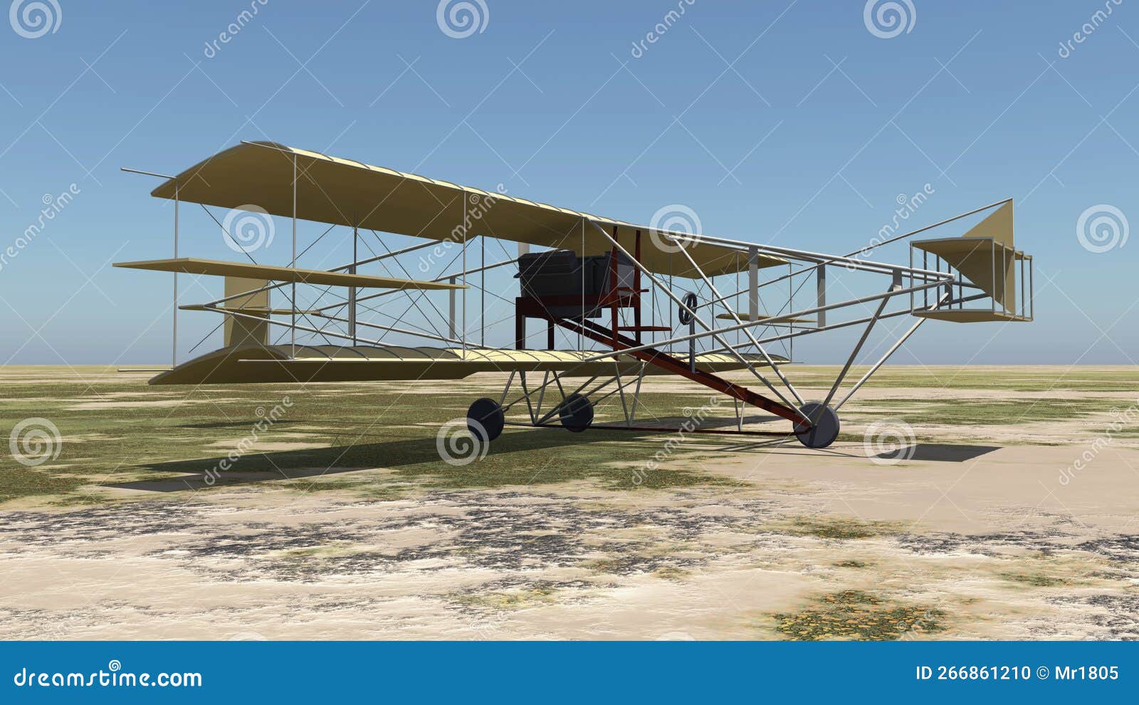 Historic Man-powered Flying Machine With Two Movable Wings In Front Of ...