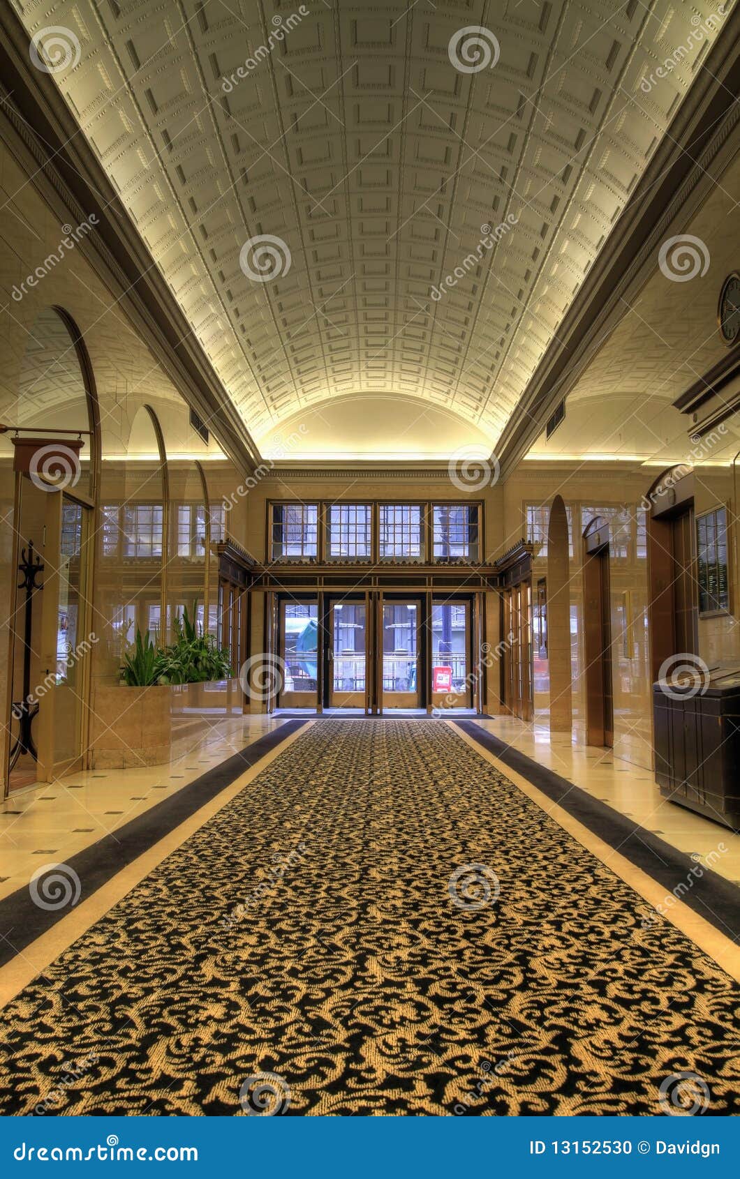 Historic Office Building Lobby Stock Photo - Image of ceiling, lifts ...