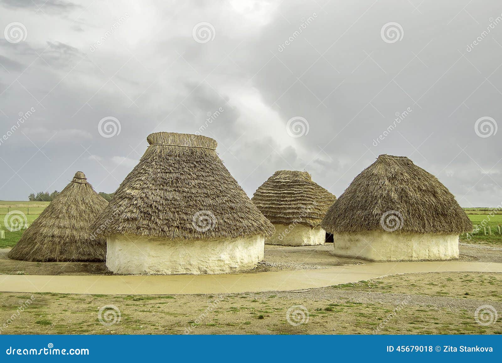 Historic old mud huts stock photo. Image of medieval - 45679018
