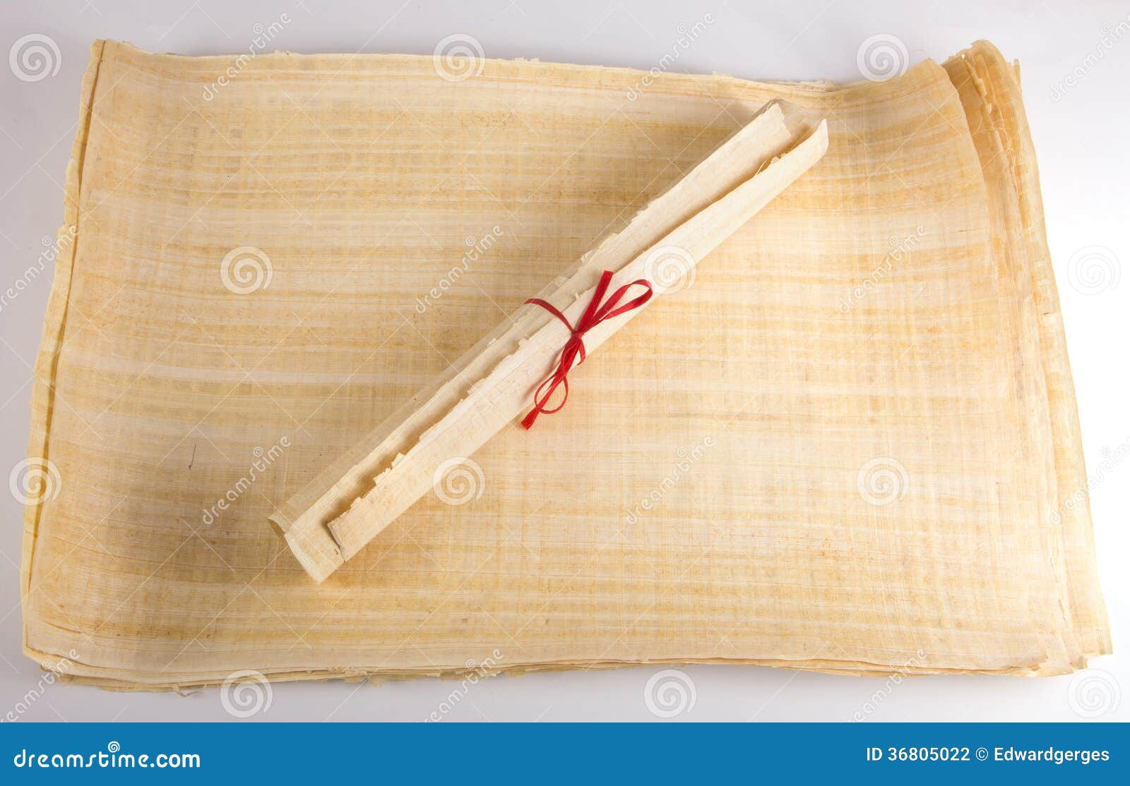 Historic Old Papyrus Roll Blank Message Stock Photo - Image of coiled ...