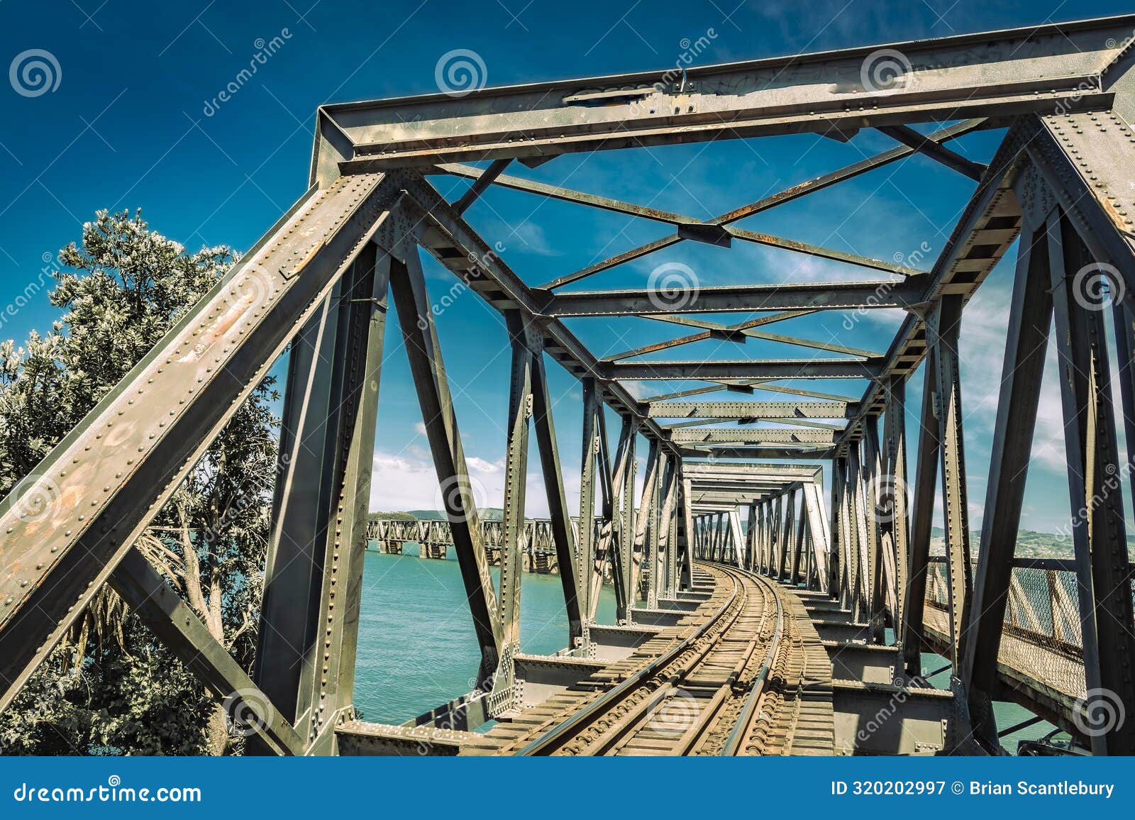 Historic Old Railway Bridge Structure Aged Image Effect Stock Image ...