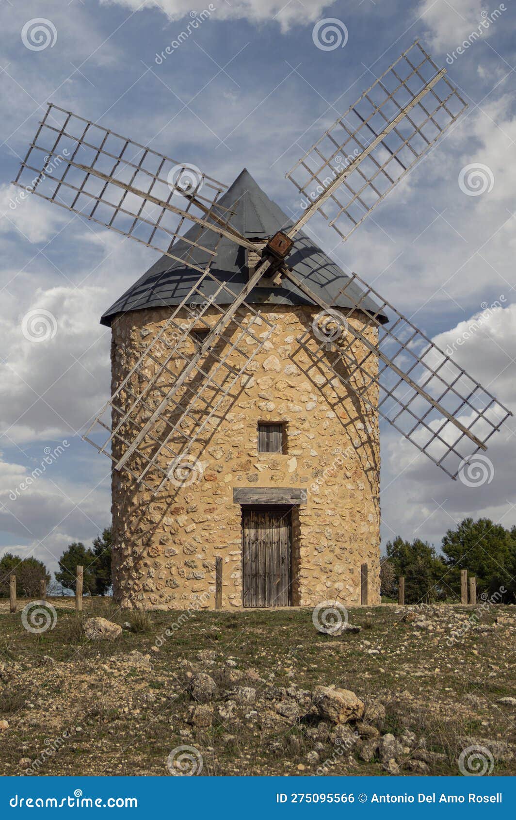 Historic Old Stone Windmill Stock Photo - Image of heritage, historic ...