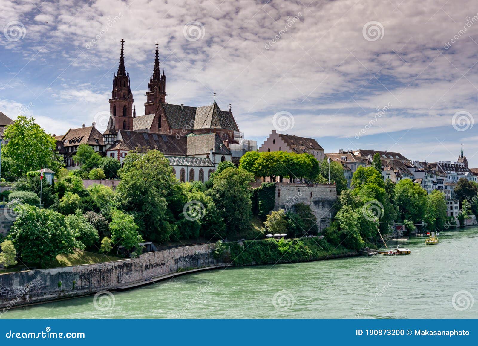 The Historic Old Town of Basel on the Rhine Editorial Image - Image of ...