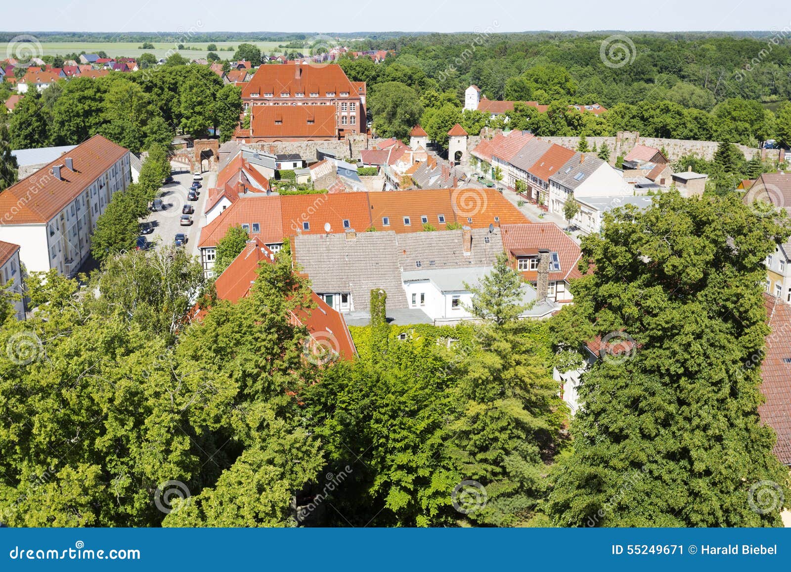 The Historic Old Town of Templin, East Germany Stock Image - Image of ...