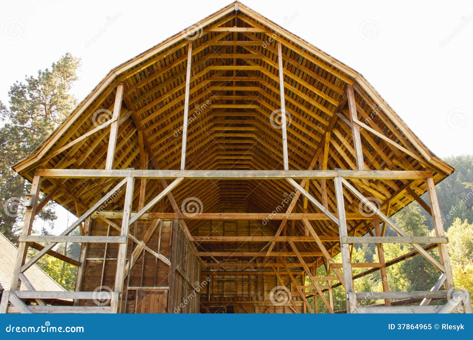 An historic open hay barn stock image. Image of rural - 37864965