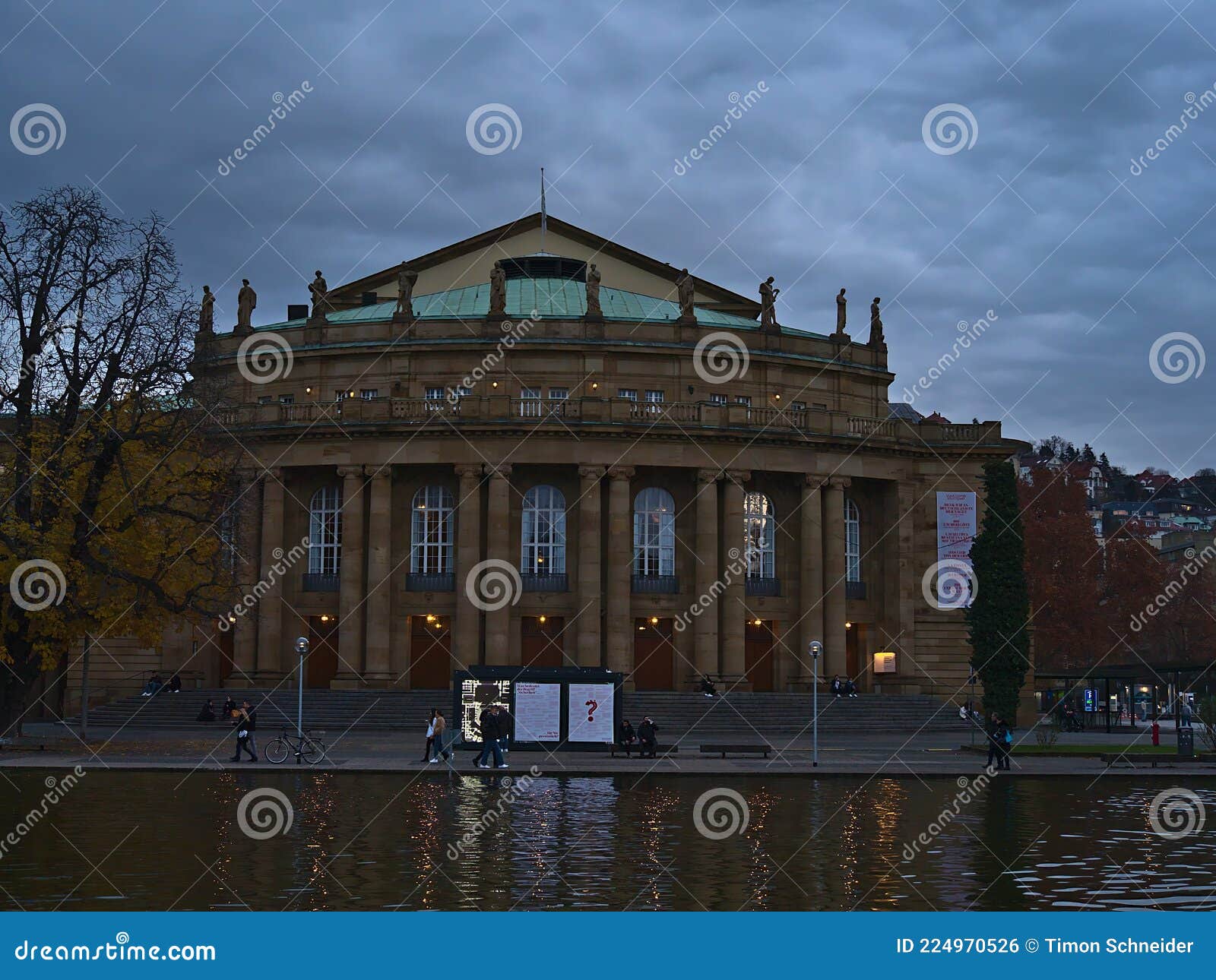 Historic Opera House Designed by Architect Max Littmann with Small Lake ...