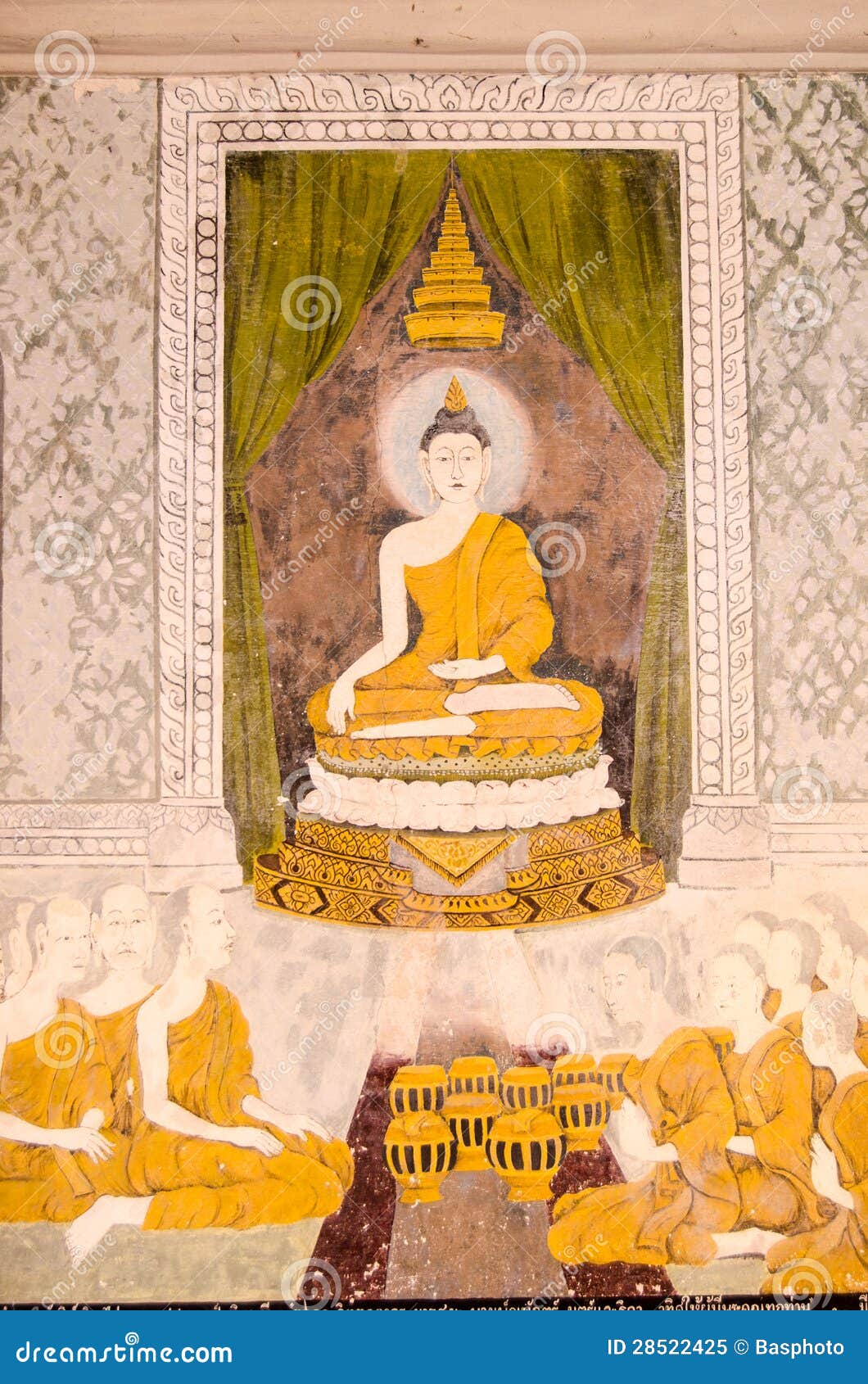 Buddha Teaching Different Nadis Or Energy Channels Meridians Stock ...