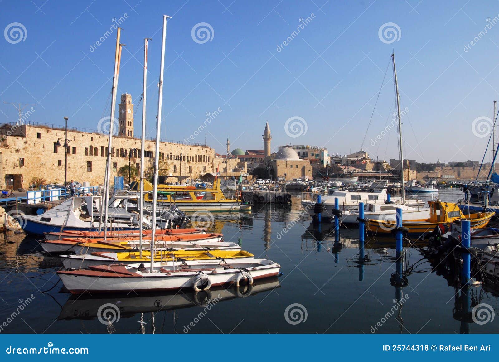 The Historic Port of Acre, Akko Editorial Stock Photo - Image of boat ...