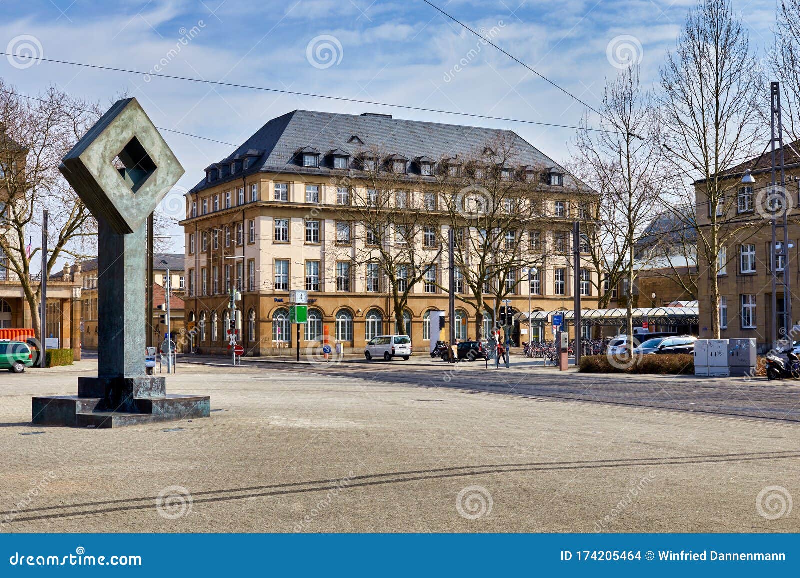 Historic Post Office in a Large Square Editorial Stock Image - Image of ...