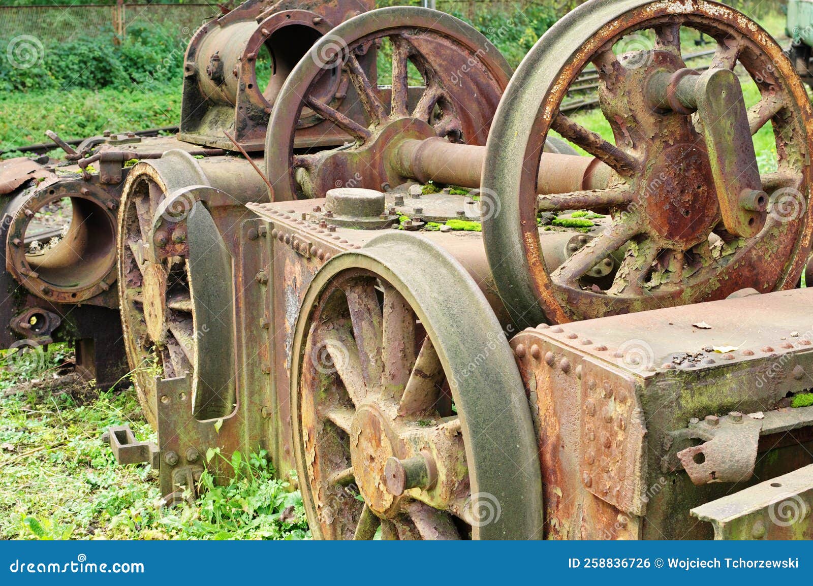 Historic railway stock photo. Image of destroyed, wheels - 258836726