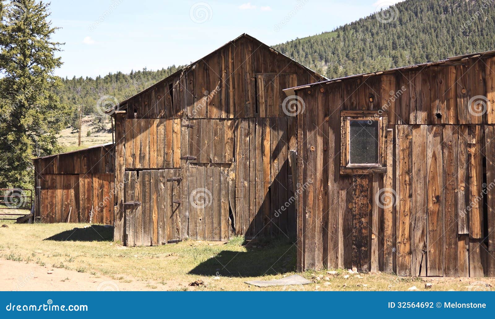Historic ranch barns stock photo. Image of outside, boards - 32564692