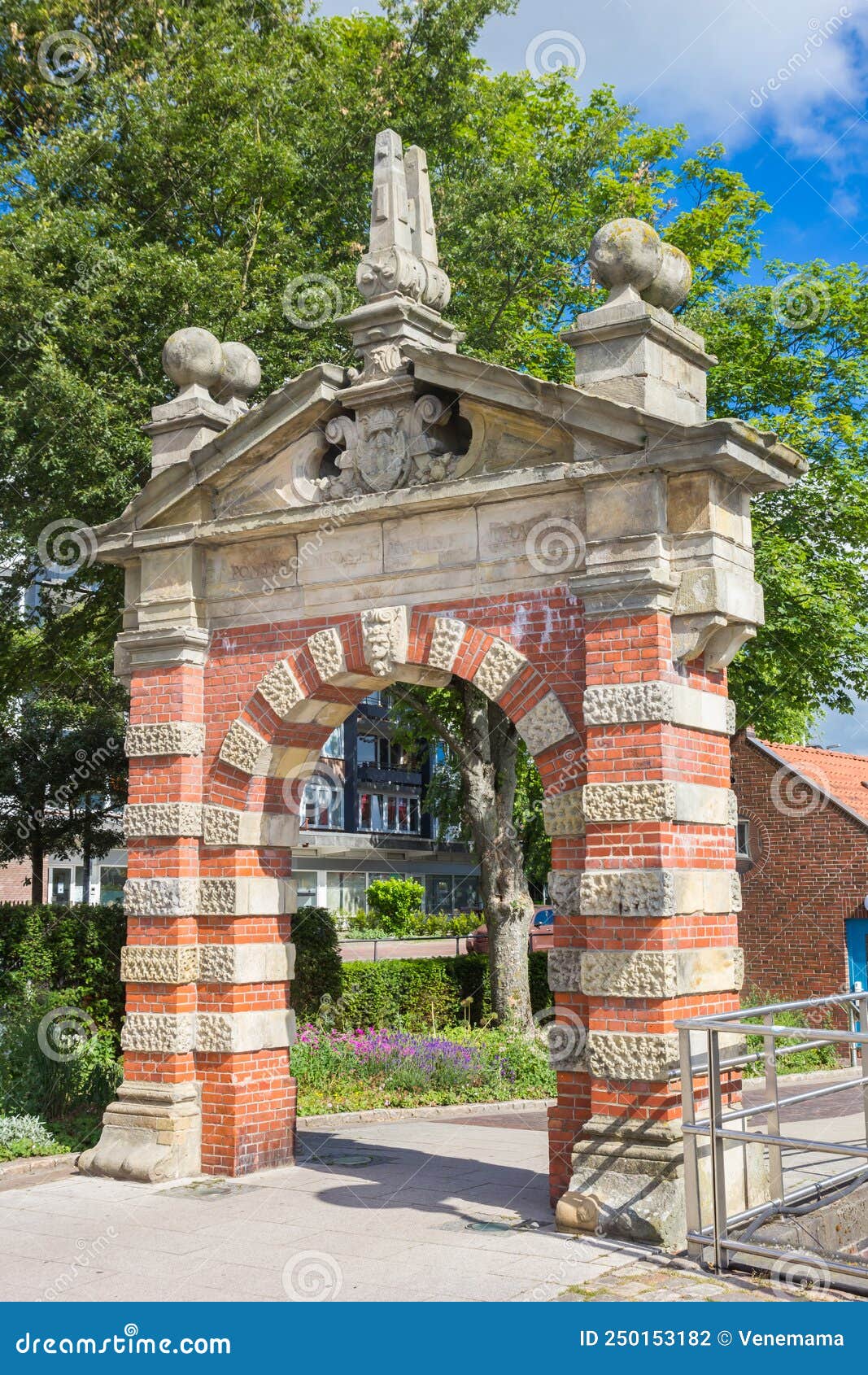 Historic Red Brick Gate in the Harbor of Emden Stock Photo - Image of ...