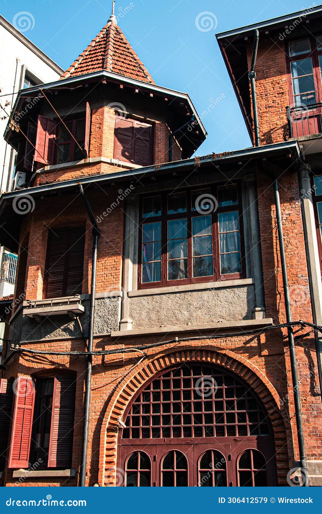 Historic Red Brick Structure in the City of Wuhan, China Editorial ...