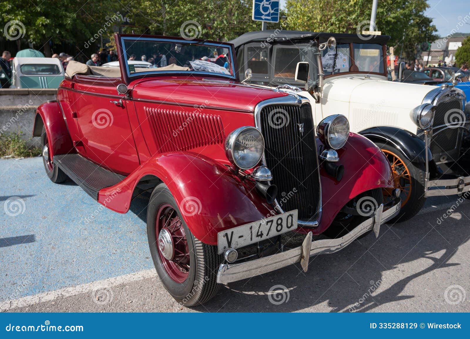 Historic Red 1933 Ford V8 Spider Model B or Model 18 Editorial Stock ...