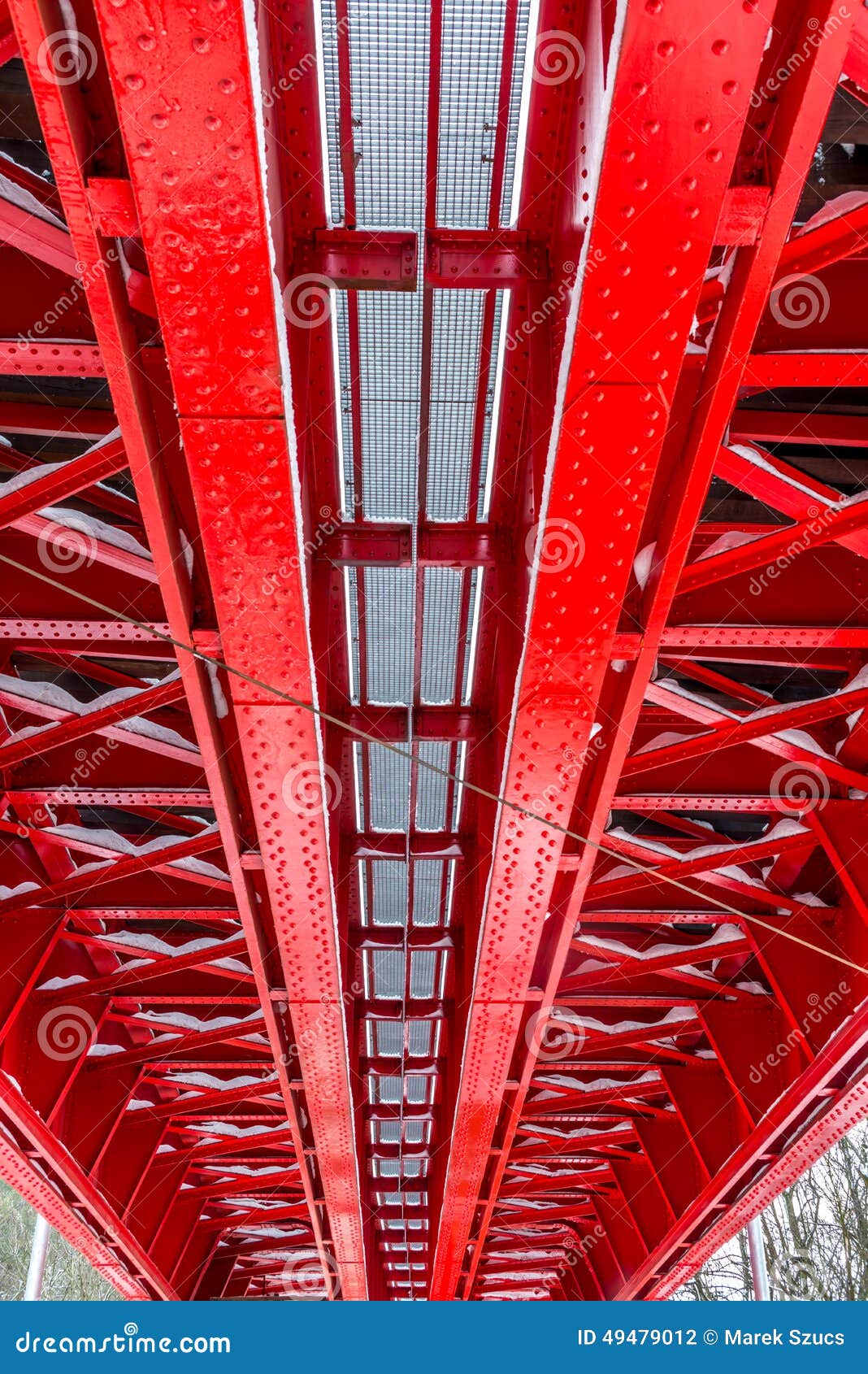 Historic Red Railroad Bridge Stock Photo - Image of arch, landscapes ...