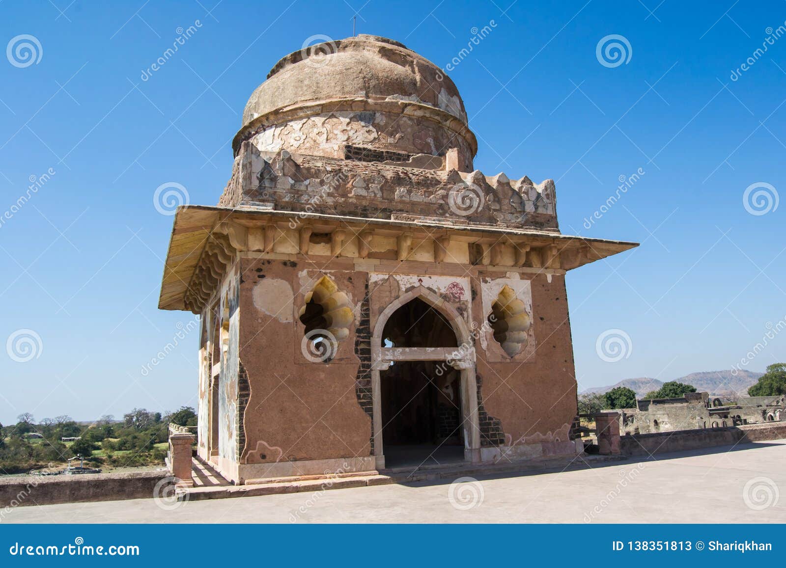 Historic Rooftop Dome Canopy Tower Triangular Dome Stock Image - Image ...