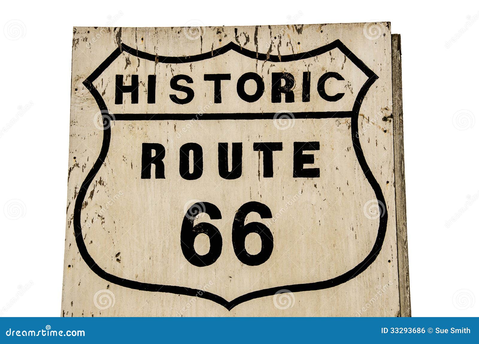 Historic Route 66 Shield stock photo. Image of notice - 33293686