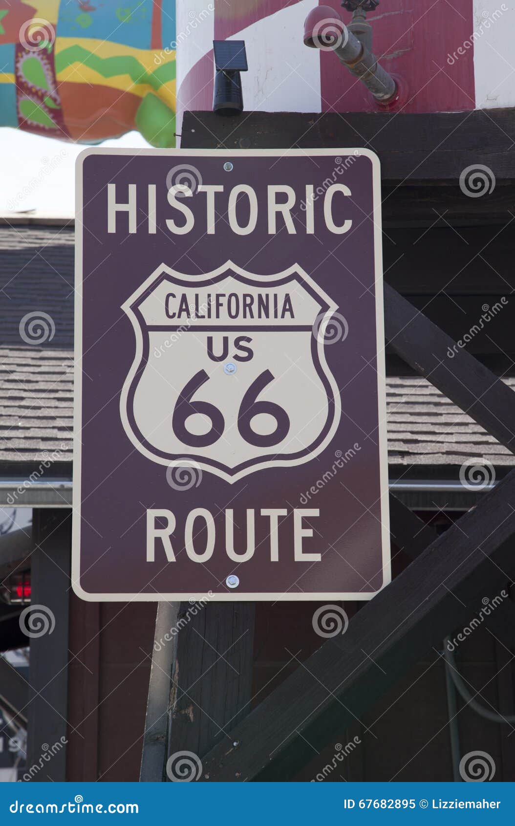 Historic Route 66 Sign California Stock Image - Image of route, icon ...