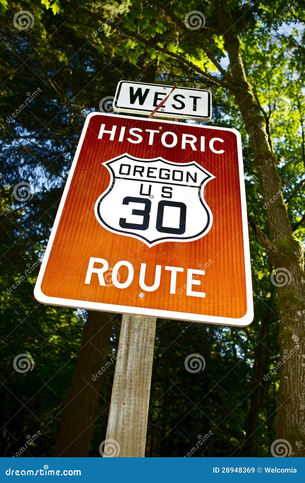 Historic Route US 30 stock image. Image of american, traveling - 28948369