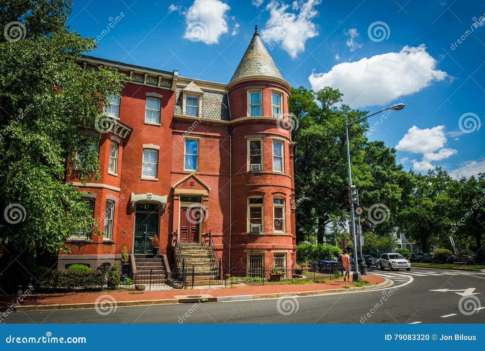 Historic Row Houses Along Logan Circle, in Washington, DC. Editorial ...