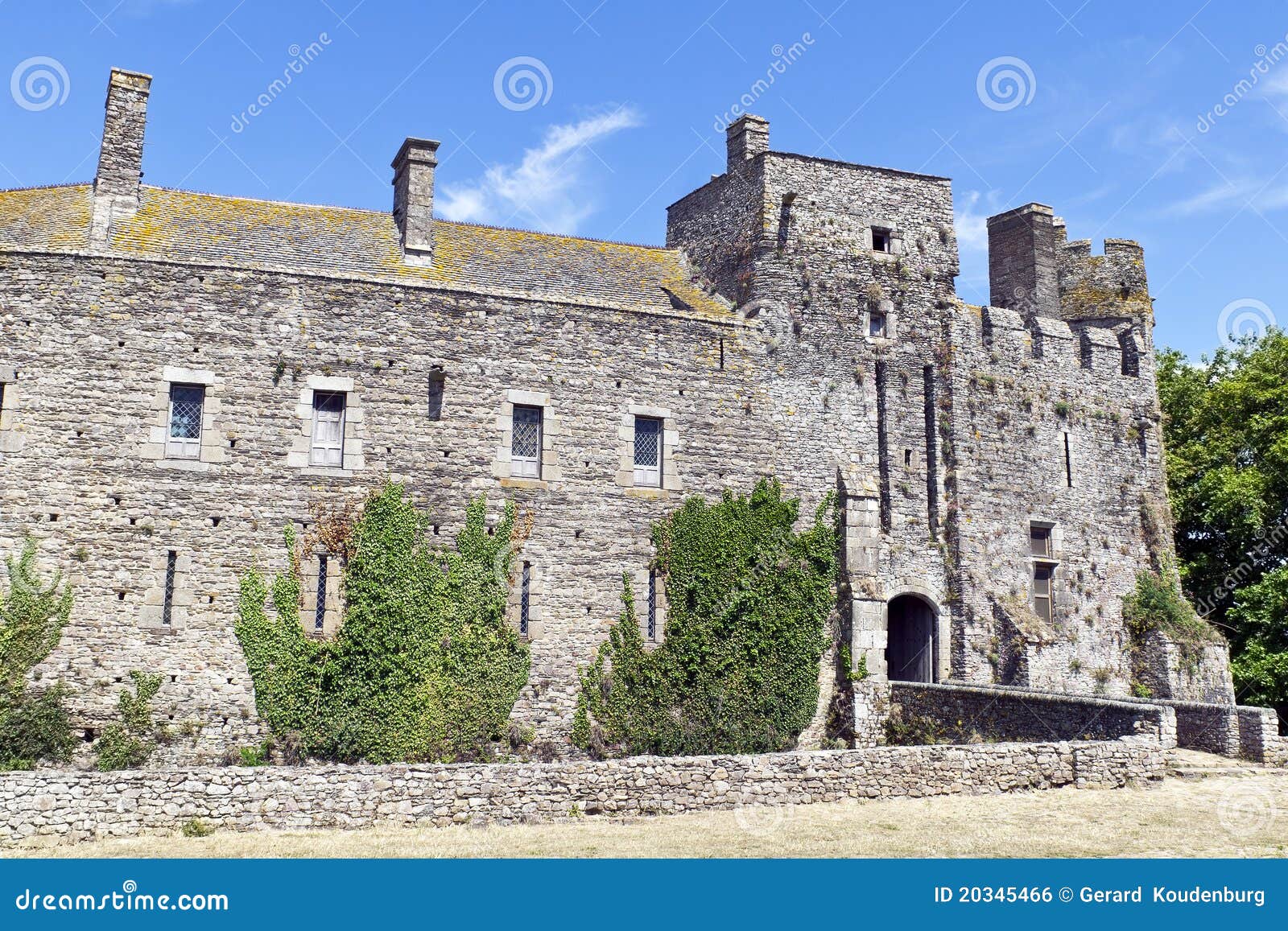 Historic Ruin of a Fortified Castle Stock Photo - Image of arches ...