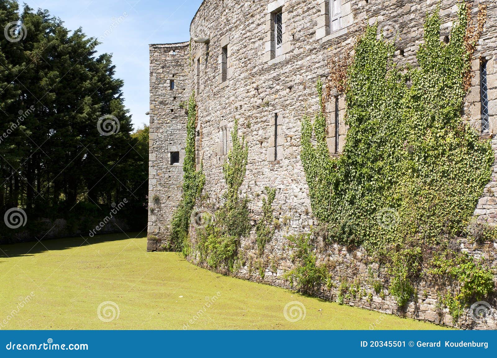 Historic Ruin of a Fortified Castle Stock Image - Image of historic ...