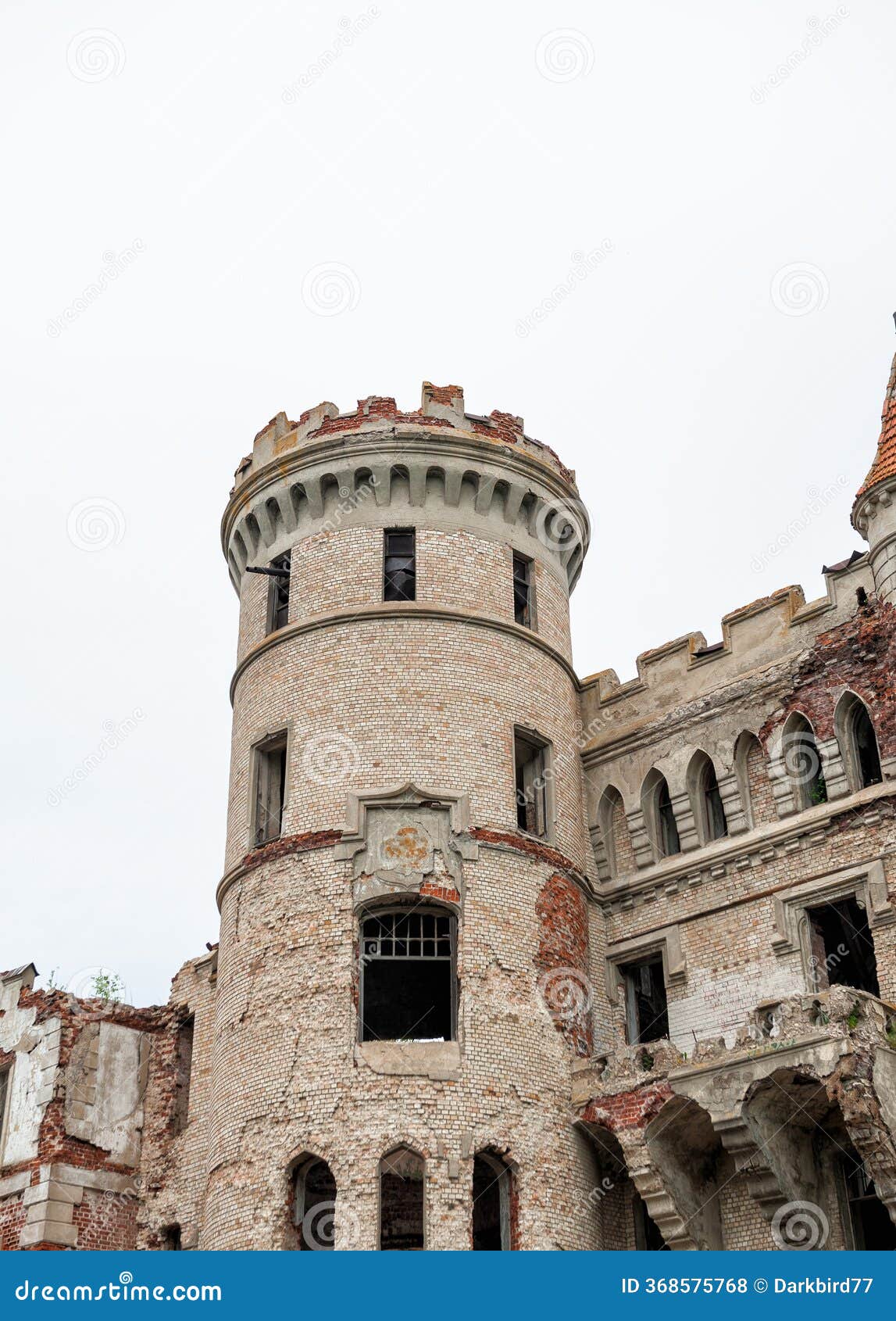Historic Ruins Of Abandoned Castle Tower With Gothic Architecture ...