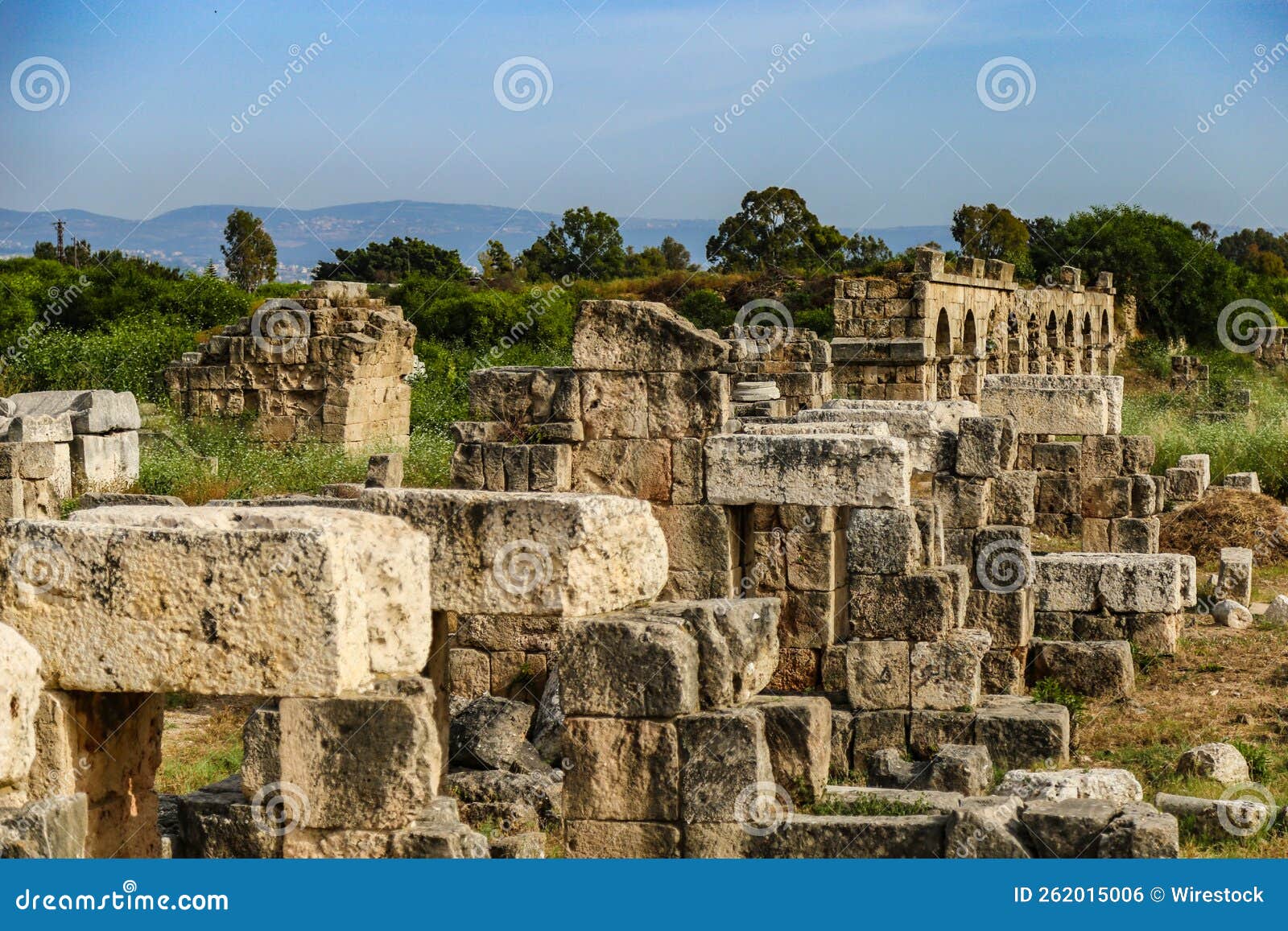 Historic Ruins at Tyre, Lebanon Stock Photo - Image of tourism, travel ...