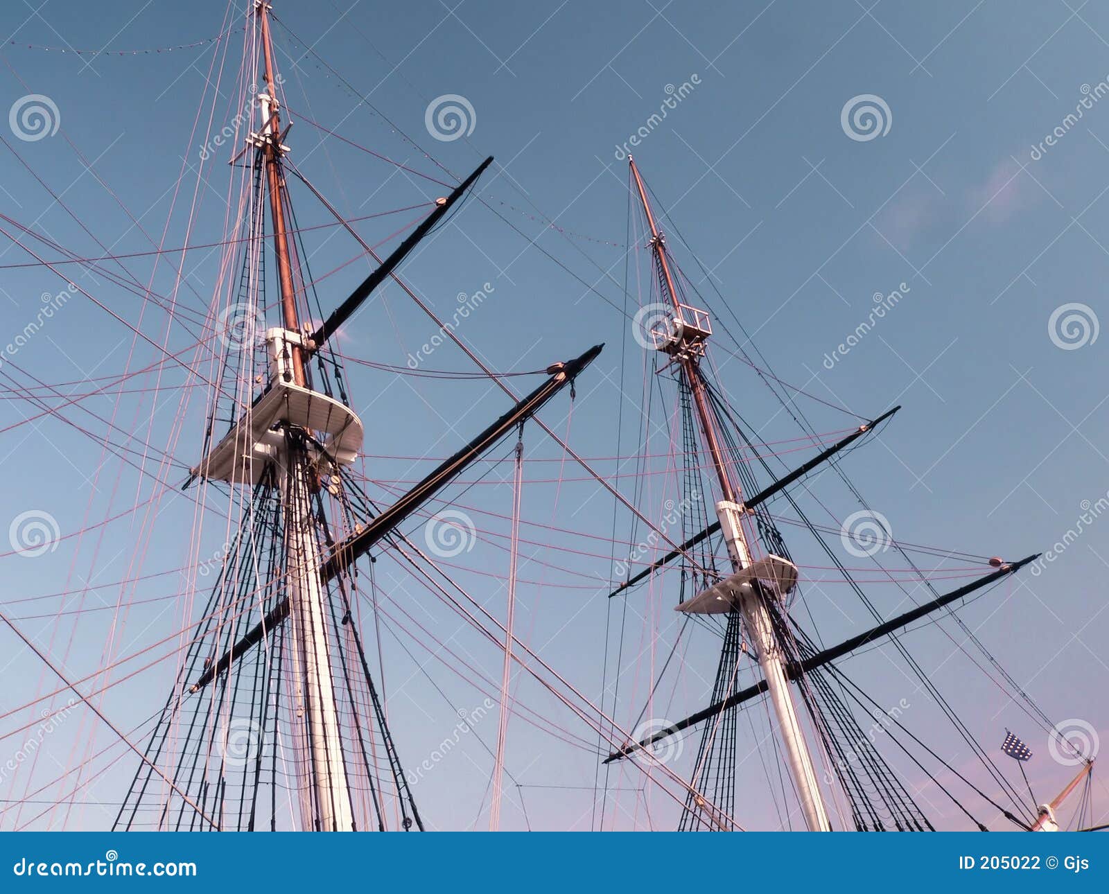 Historic Sailing Ship Masts Picture. Image: 205022