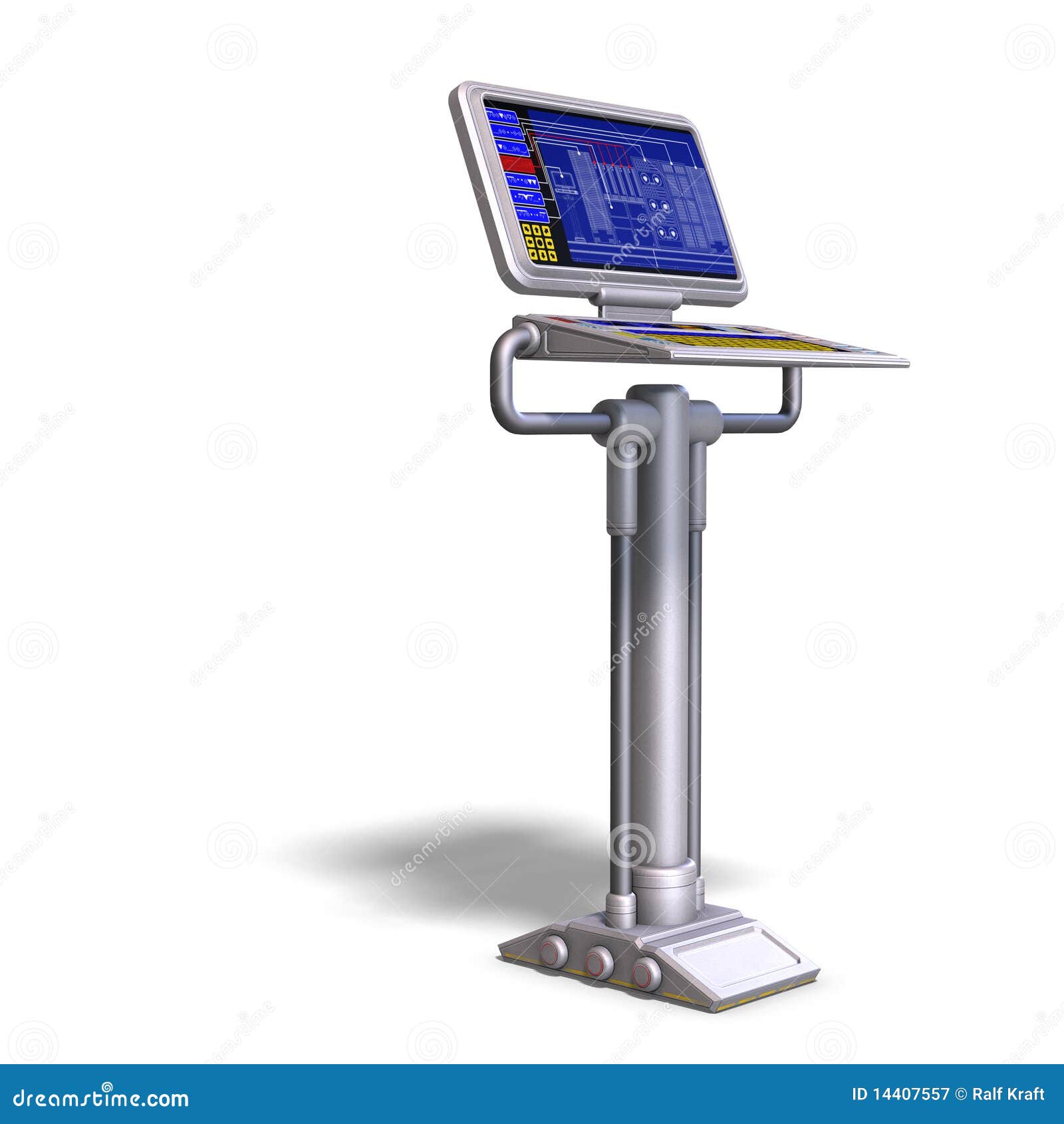 A Historic Science Fiction Computer or Mainframe. Stock Illustration ...