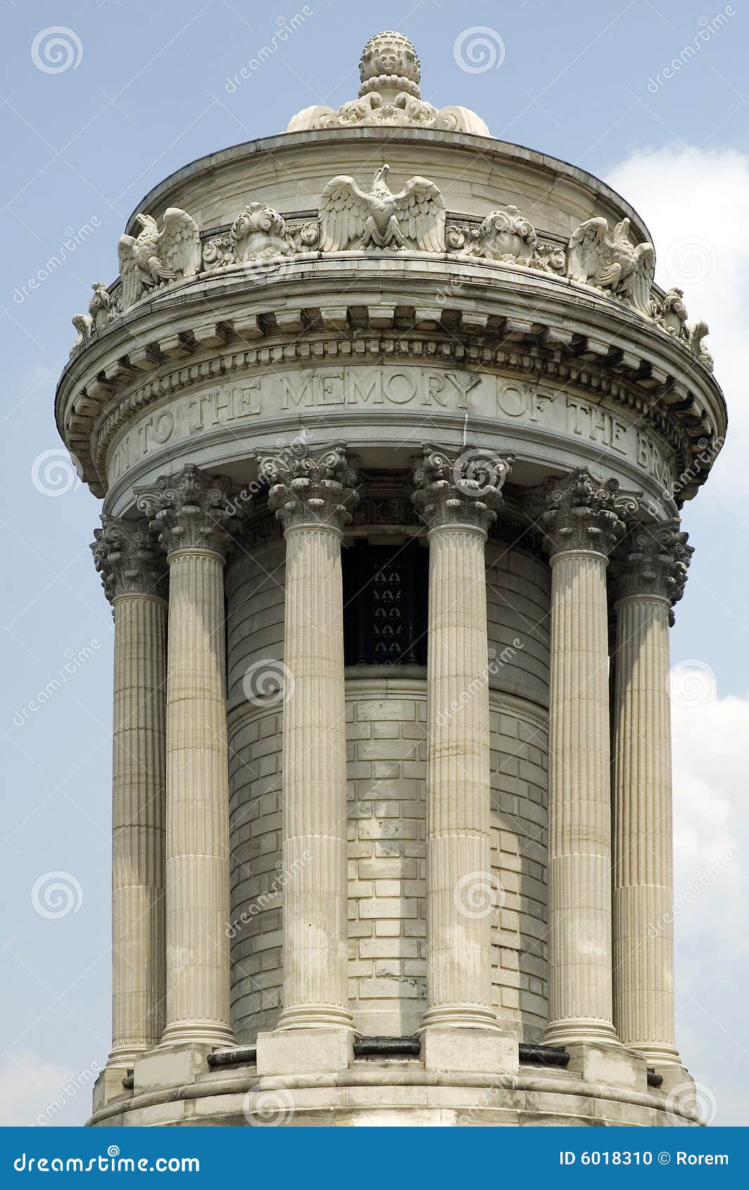 Historic Sculpted Stone Column Stock Photo - Image of blue, facade: 6018310
