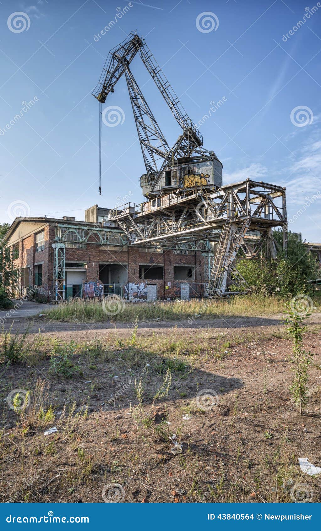 The Historic Shipyard Crane Stock Photo - Image of engineering, danzing ...