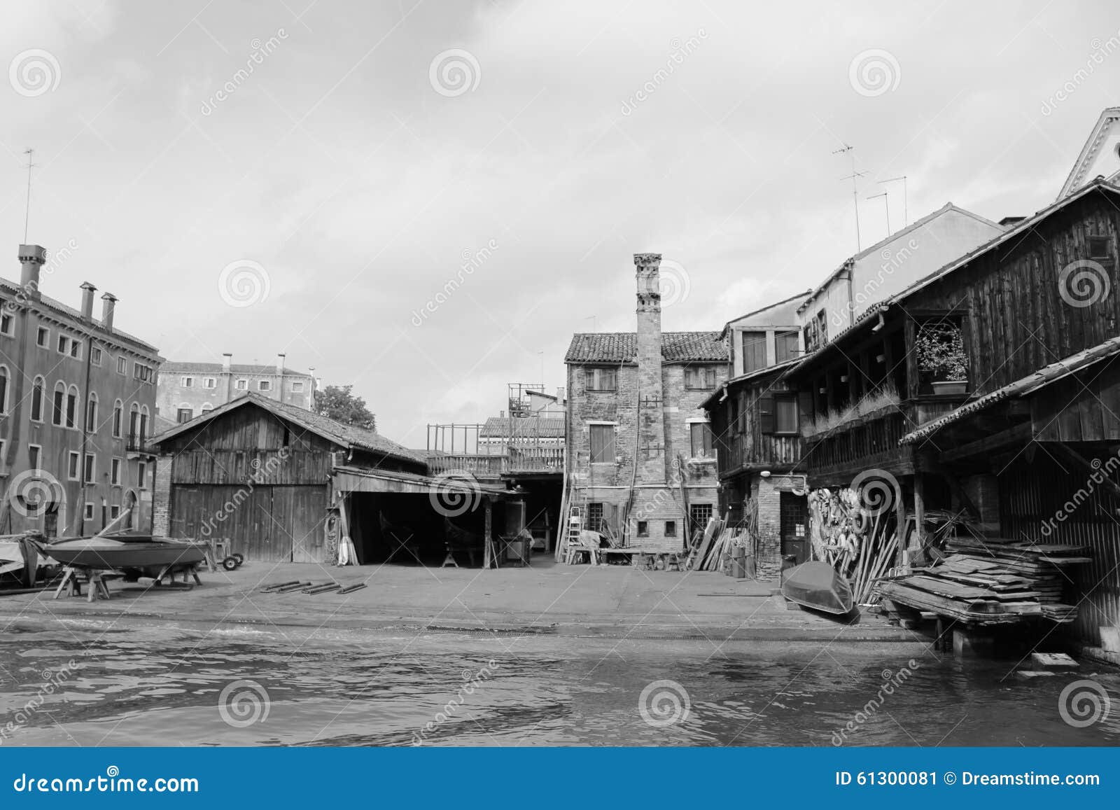 Historic Shipyard in Venice, Italy Stock Image - Image of water, white ...